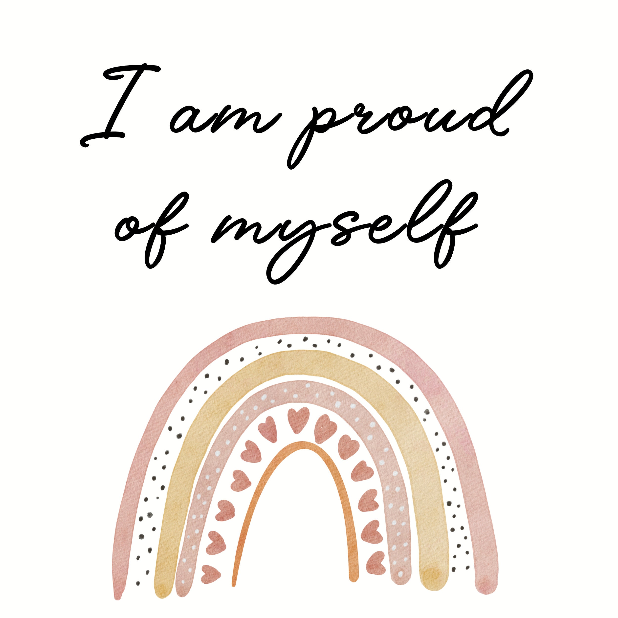 Positive Affirmation Cards - Rainbow Affirmation Cards - Encouragement ...