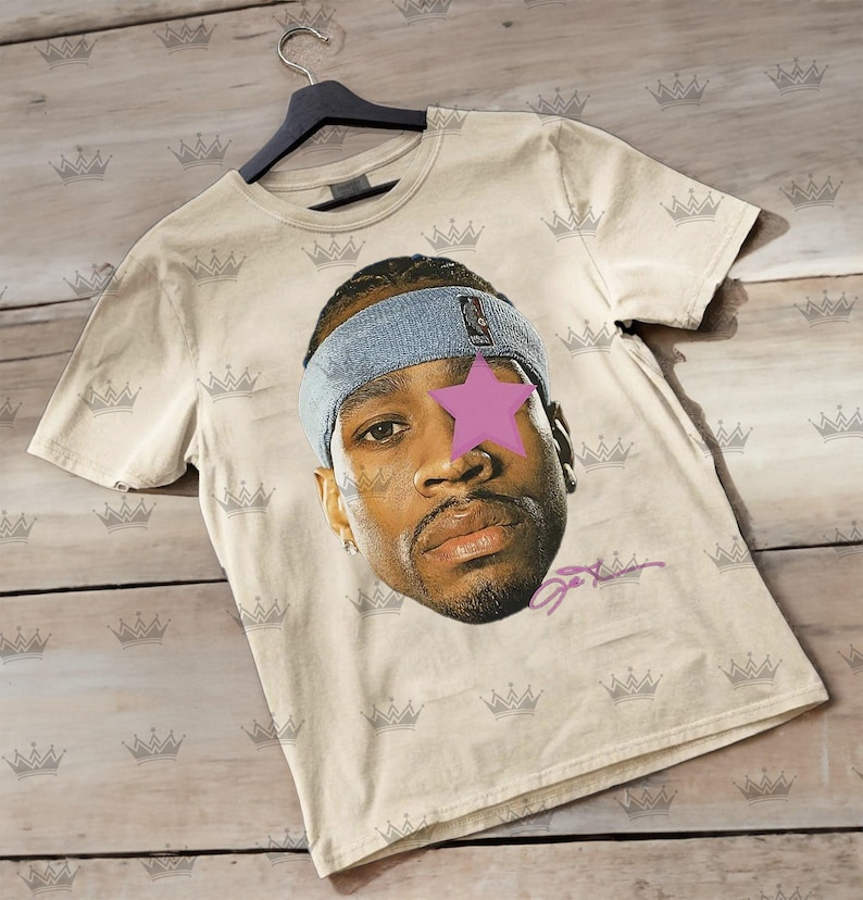 Allen Iverson Head Fan Tee, Basketball Legend Unisex T-shirt, Sports ...