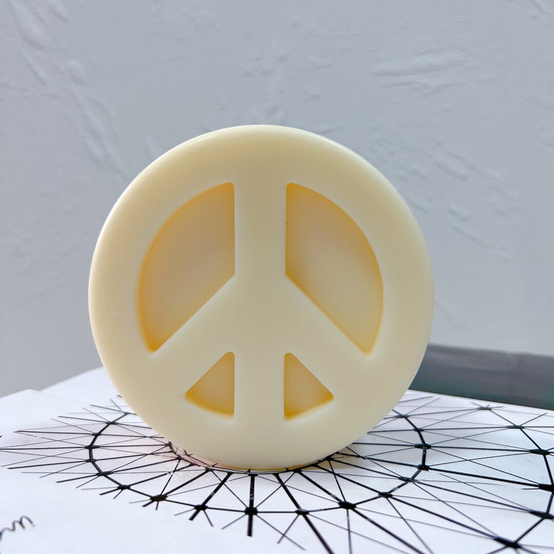 DIY Circle Peace Sign Candle Mold Round Peace Symbol Soy Wax Candles ...