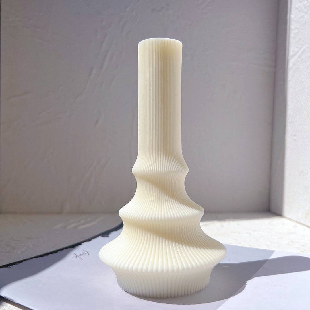 Ribbed Aesthetic Taper Silicone Mould Geometric Abstract Decorative ...