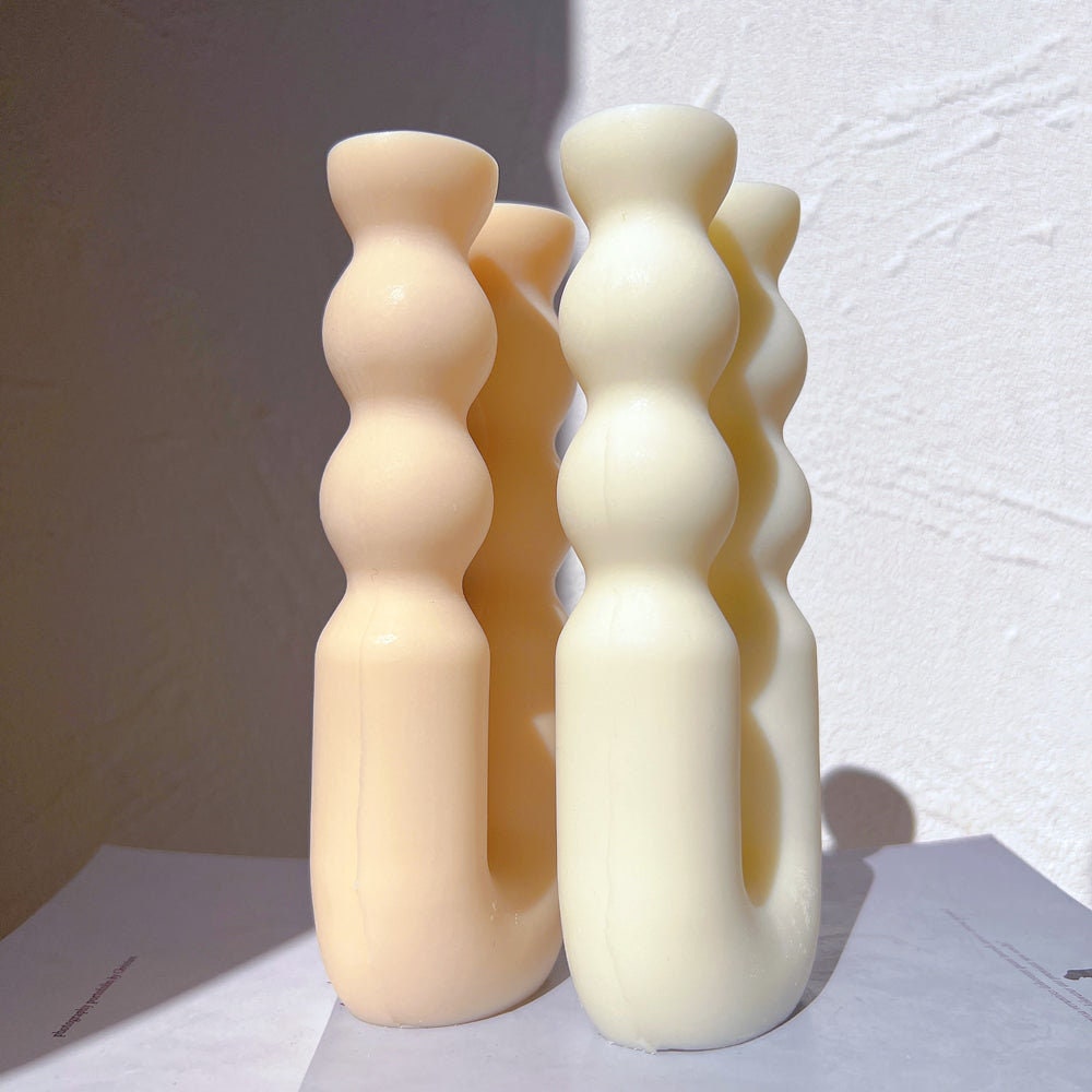 Pillar Arch Taper Curl Candle Mold Cylindrical Aesthetic Soy Wax Tool ...