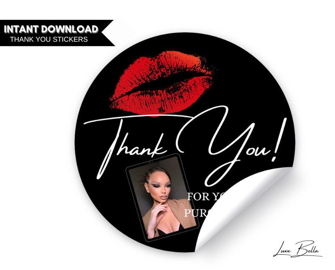 Custom Thank You Stickers Personalized Business Logo Round - Etsy