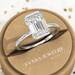 2 Carat Emerald Cut Diamond Half Bezel Set Modern Engagement Ring ...