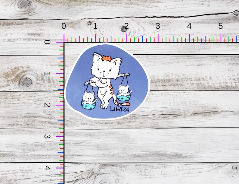 Libra Cat Zodiac Symbol Vinyl Laminated Sticker - Etsy