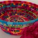 Eclectic Gift Woven Basket Unique Rope Basket Fiber Art Basket Fun Home ...