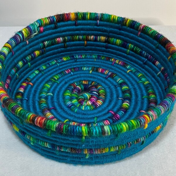 Yarn Wrapped Rope Basket - Etsy