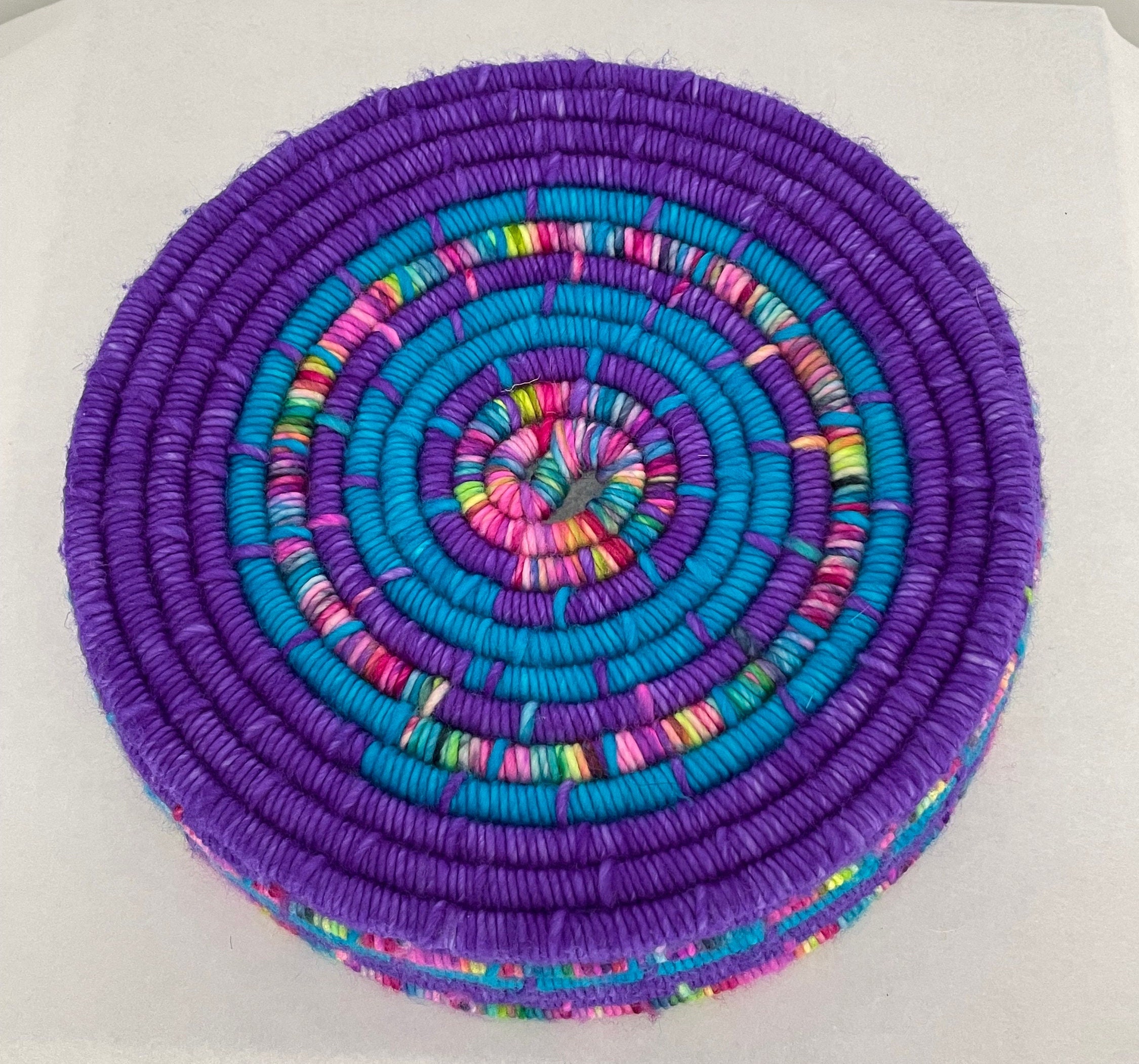 Purple Rope Basket Boho Chic Purple Basket Home Decor Home Accent ...