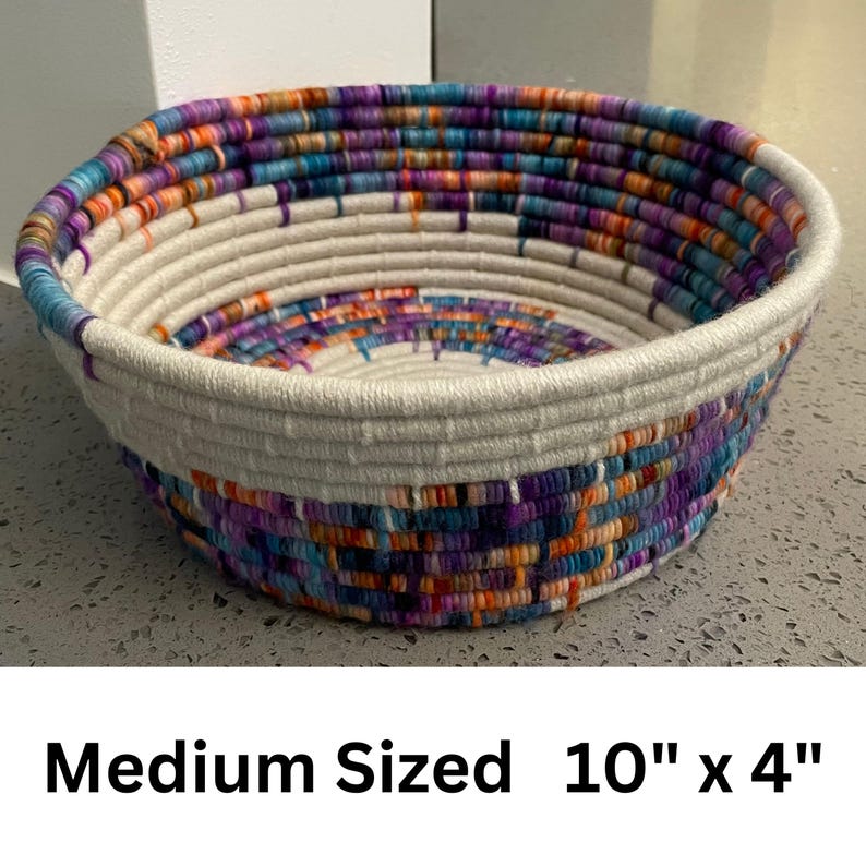 Beige Handwoven Basket | Beige Tabletop Basket | Beige Bohemian Basket ...