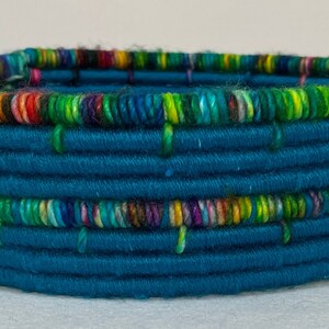 Yarn Bowl Blue Rope Basket Wall Basket Decor Blue Home Decor for Living ...