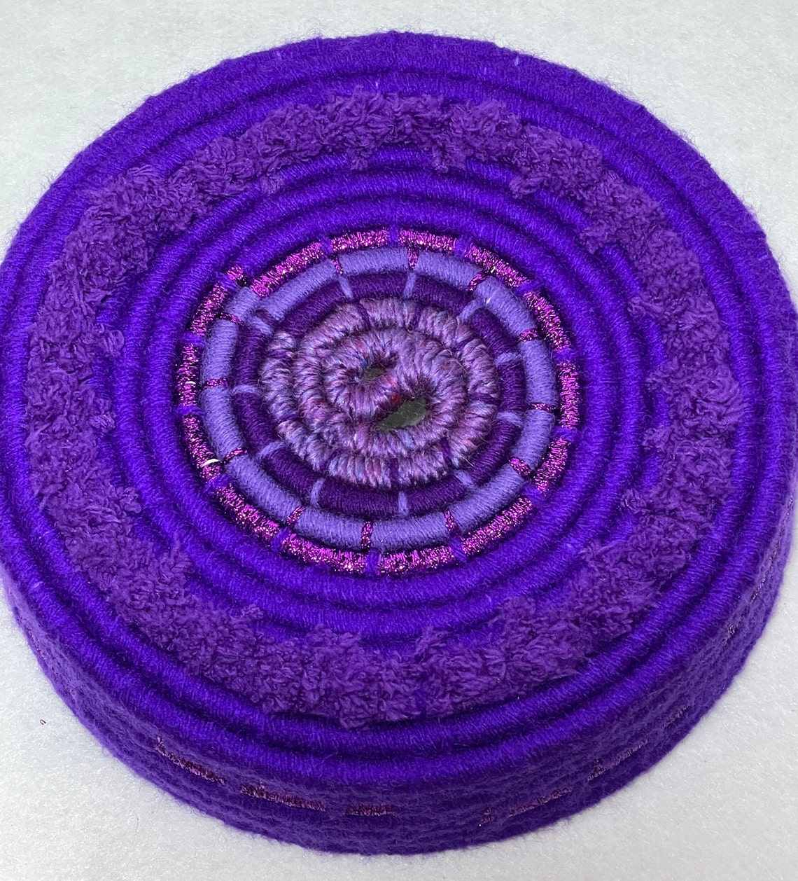 Purple Rope Basket Boho Chic Purple Basket Bohemian Basket Purple ...