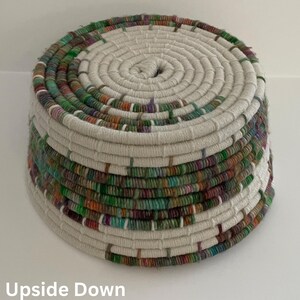 Beige Basket Handwoven | Beige Tabletop Basket | Beige Bohemian Basket ...