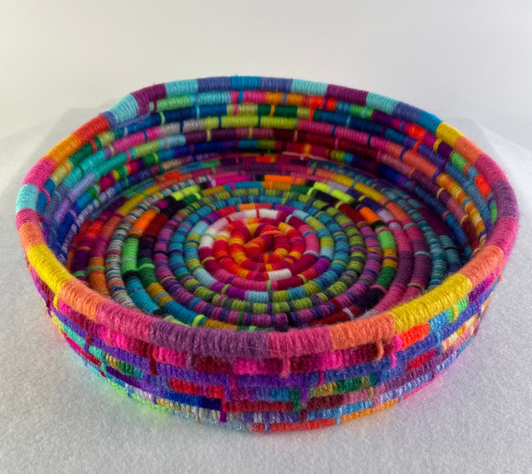 Rope Basket Bohemian Style | Boho Home Decor | Bohemian Rope Basket - Etsy