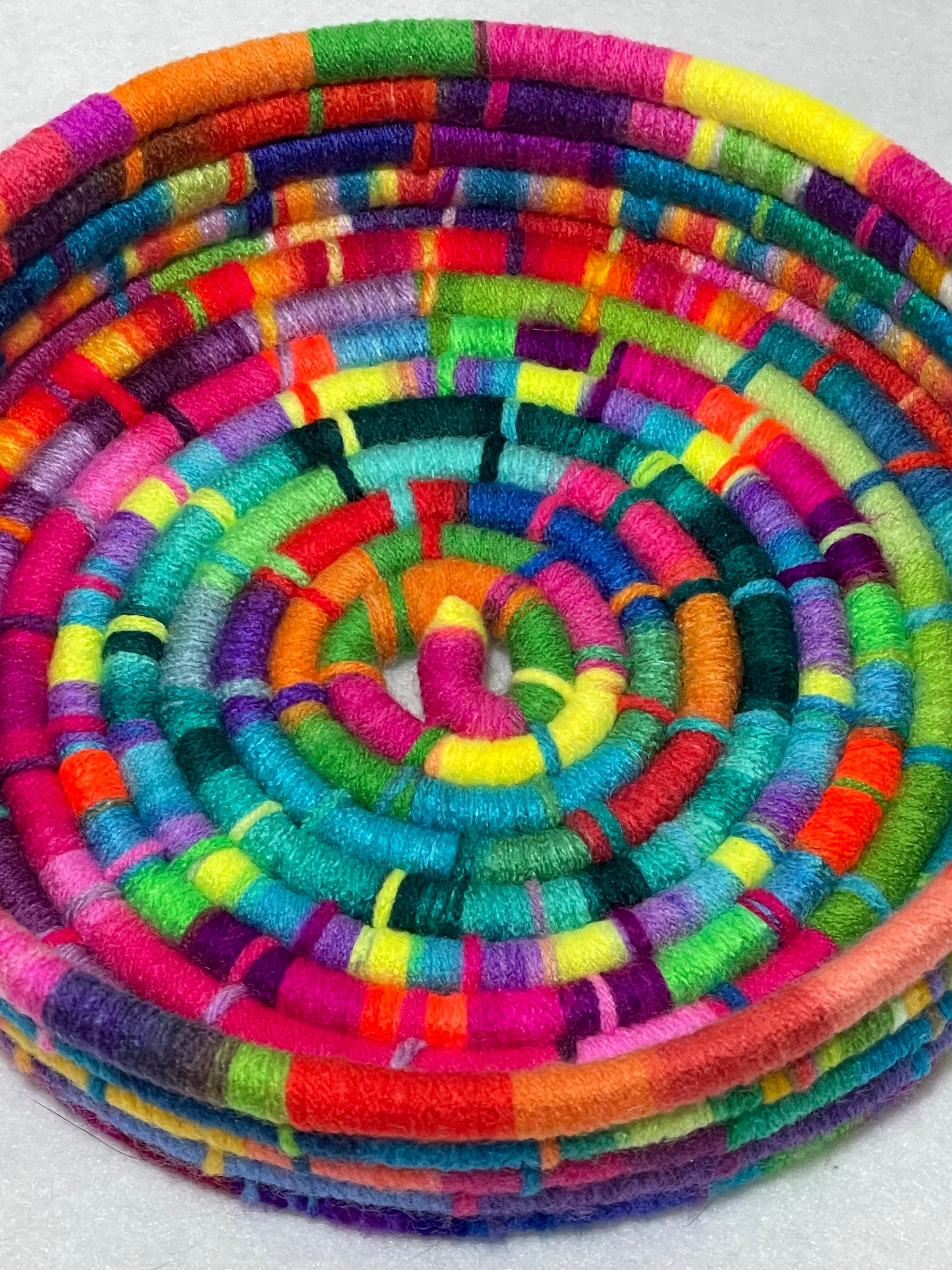 Small Rope Basket Rainbow Basket Small Tray Basket Rope Basket Rainbow ...