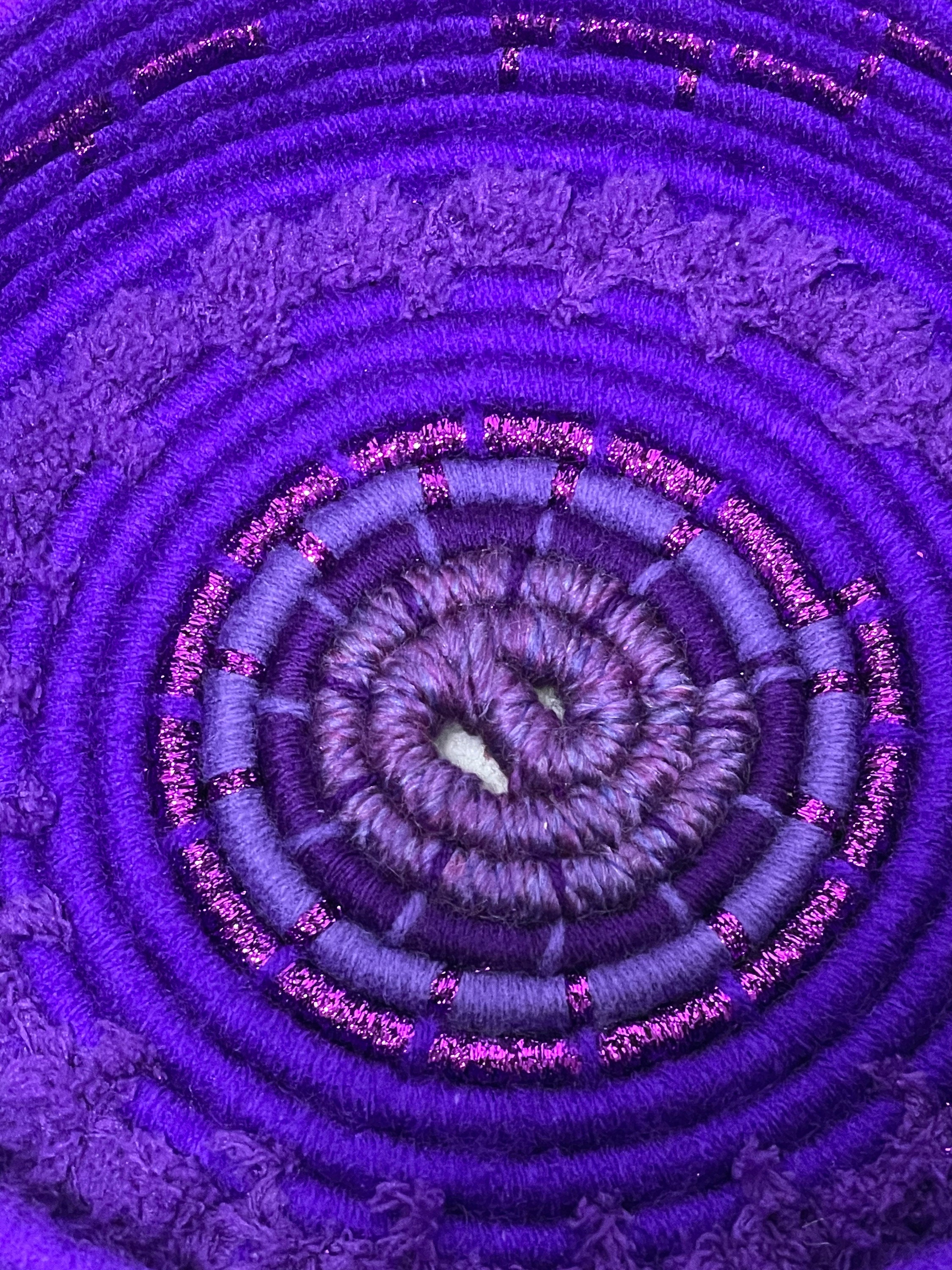 Purple Rope Basket Boho Chic Purple Basket Bohemian Basket Purple ...