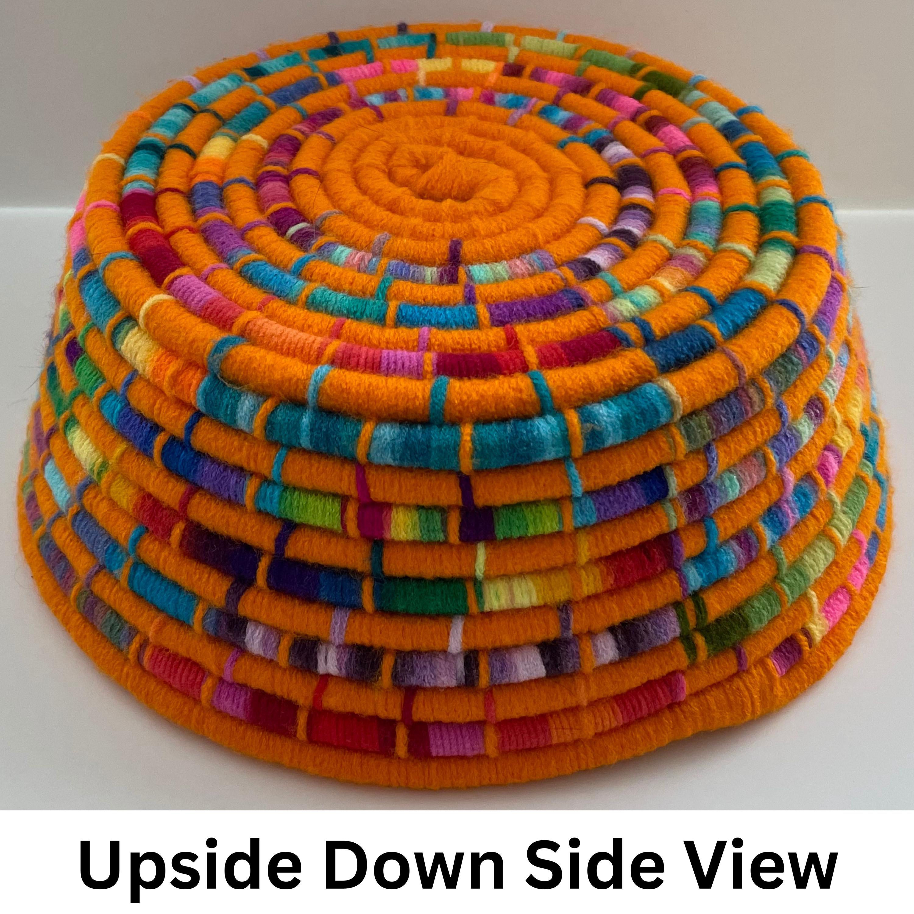 Orange Basket | Colorful Basket | Orange Multicolor Basket | Entryway ...