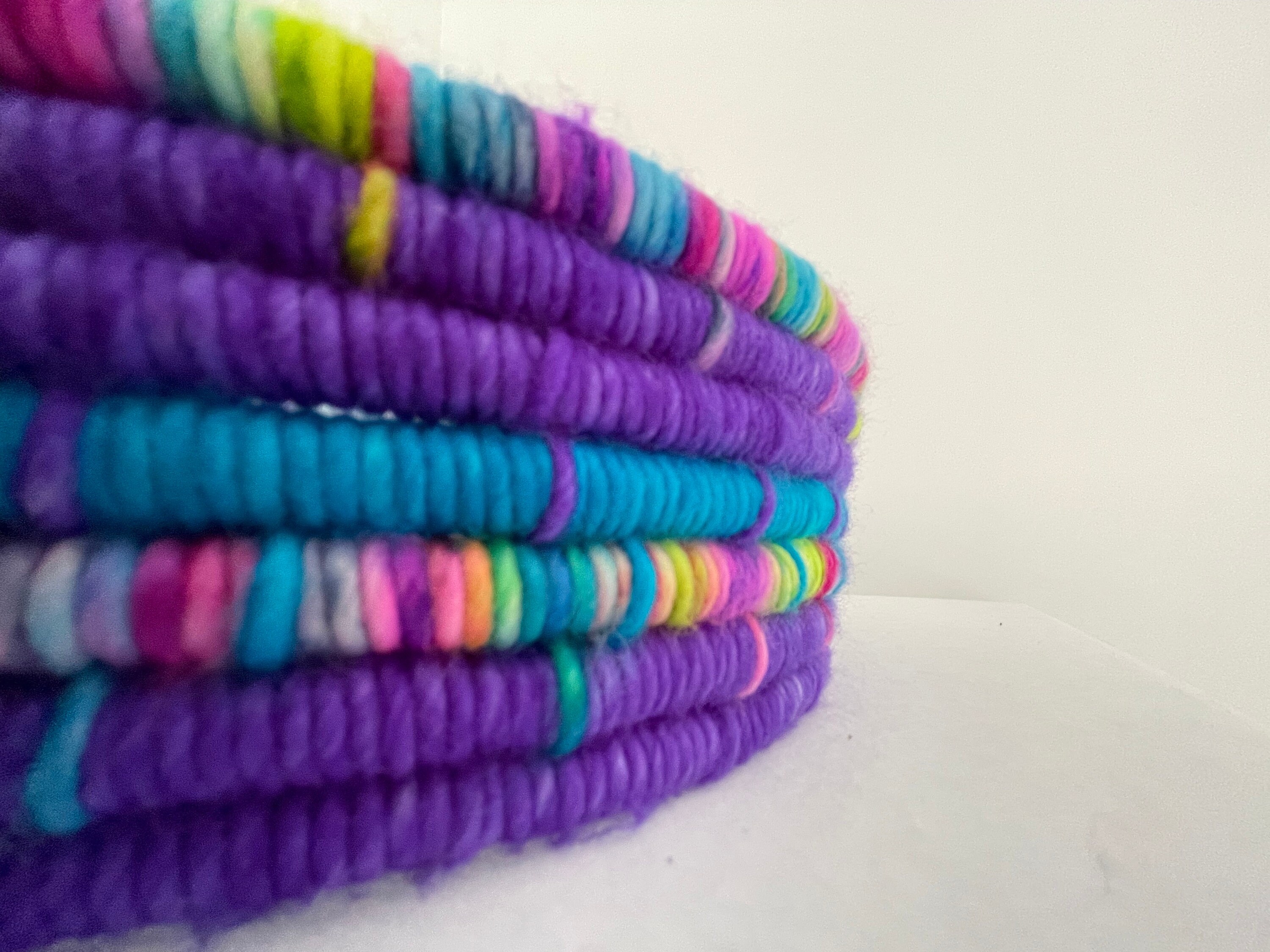 Purple Rope Basket Boho Chic Purple Basket Home Decor Home Accent ...