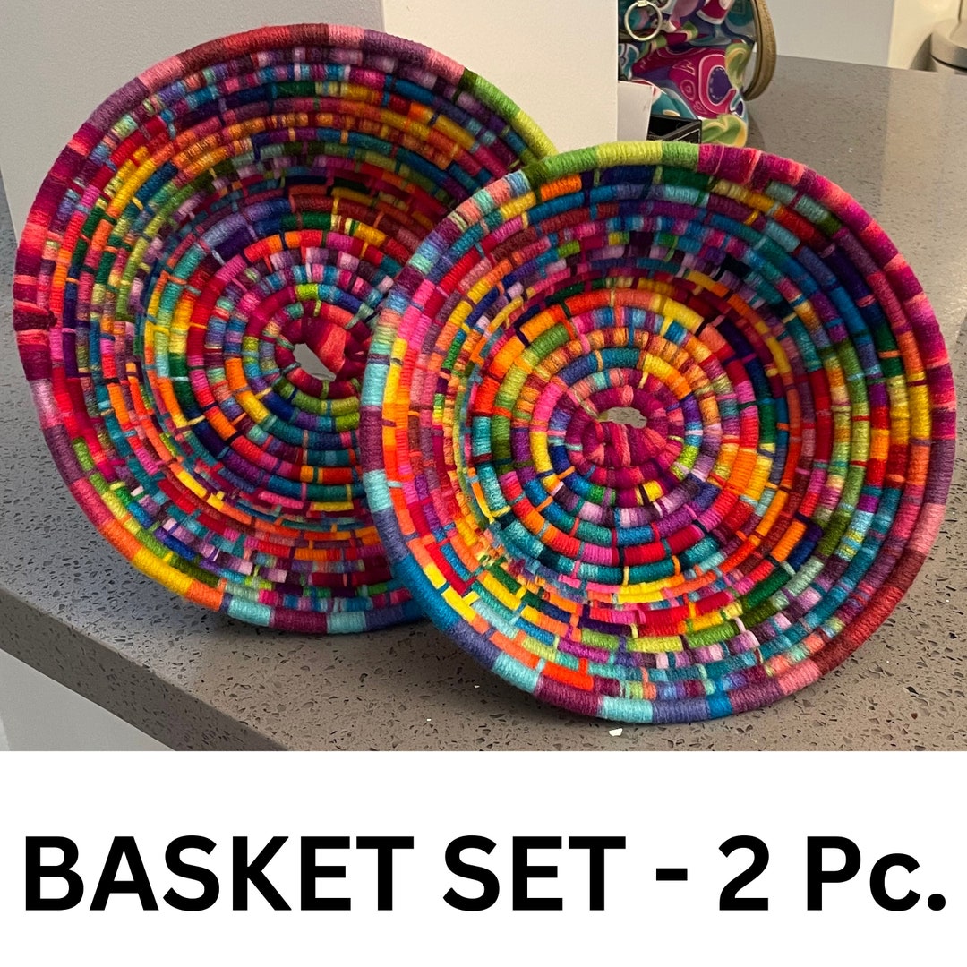 Basket Set | Set of Baskets | Colorful Baskets | Nesting Baskets | Gift ...