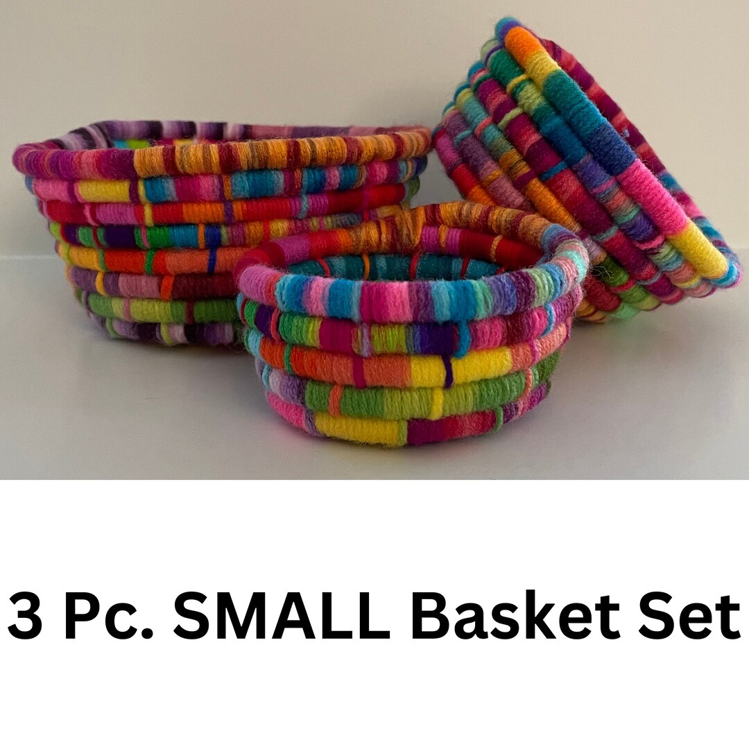 Small Woven Baskets Basket Set Small Colorful Baskets Small Gift ...