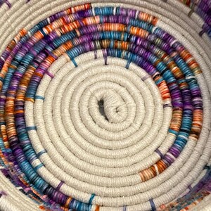 Beige Handwoven Basket | Beige Tabletop Basket | Beige Bohemian Basket ...