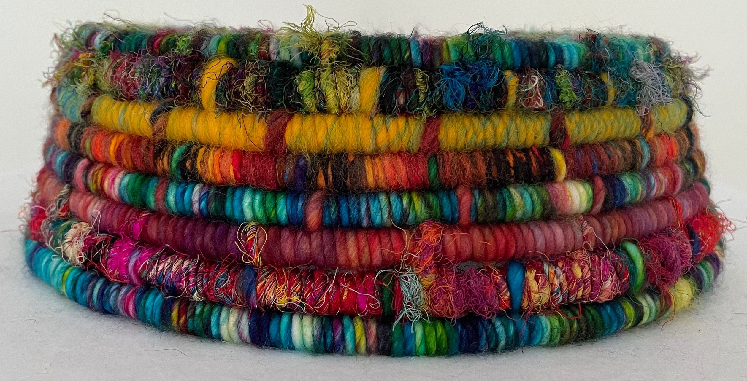 Unique Rope Basket Wild Yarn Boho Basket Woven Basket Bohemian Style ...