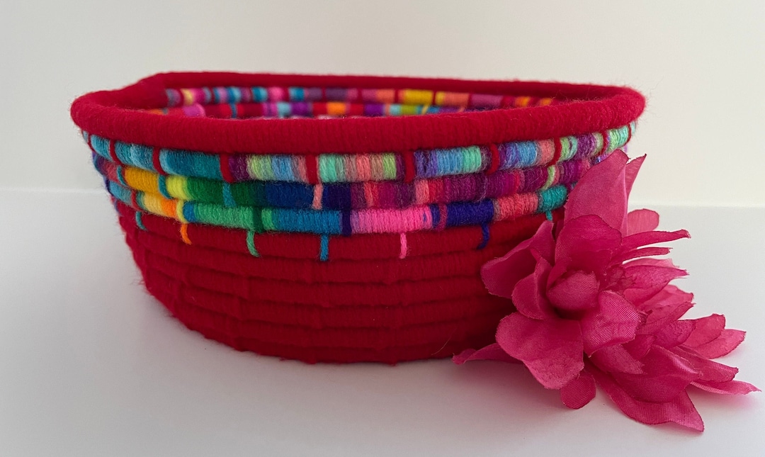 Red Basket | Decorative Gift Baskets | Colorful Boho Decor | Baskets ...
