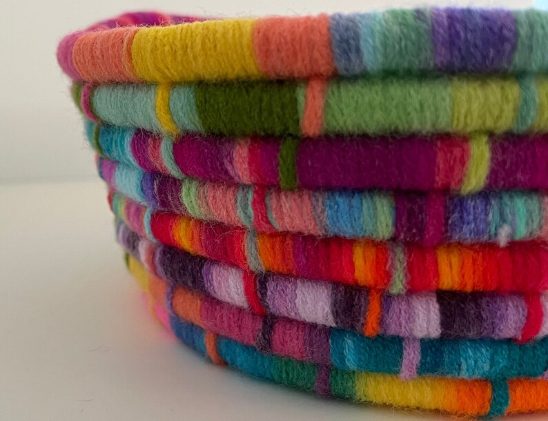 Eclectic Gift | Colorful Boho Decor | Handwoven Baskets | Colorful ...
