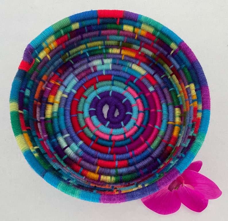 Colorful Home Decor Basket | Handmade Rope Basket | Housewarming Gift ...