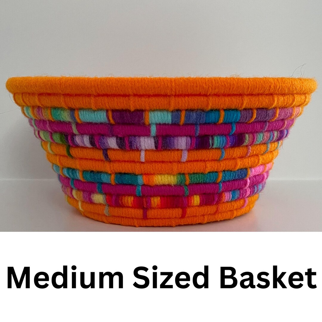 Colorful Home Decor Accents | Orange Basket | Colorful Basket ...
