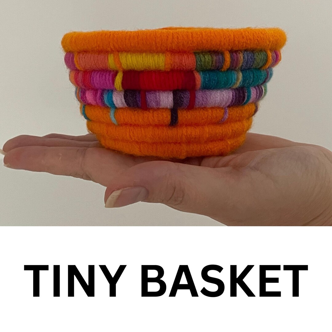 Tiny Basket | Mini Basket | Orange Basket | Very Small Basket | Small ...
