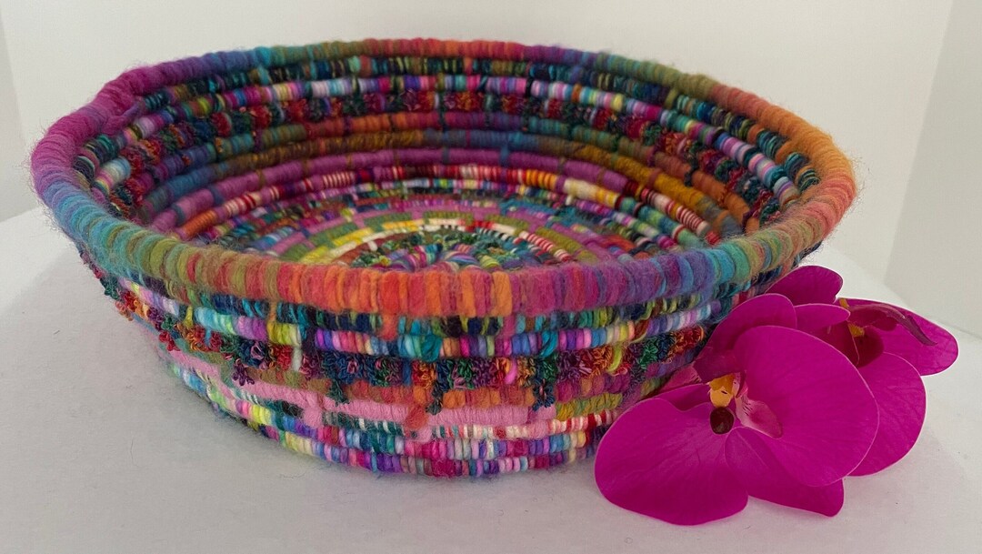 Hippy Decor | Woven Basket | Eclectic Home Decor | Table Decor | Foyer ...