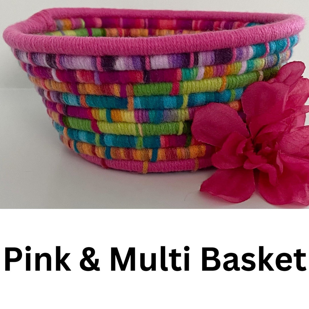 Colorful Baskets | Colorful Boho Decor | Boho Baskets Decor | Pink ...