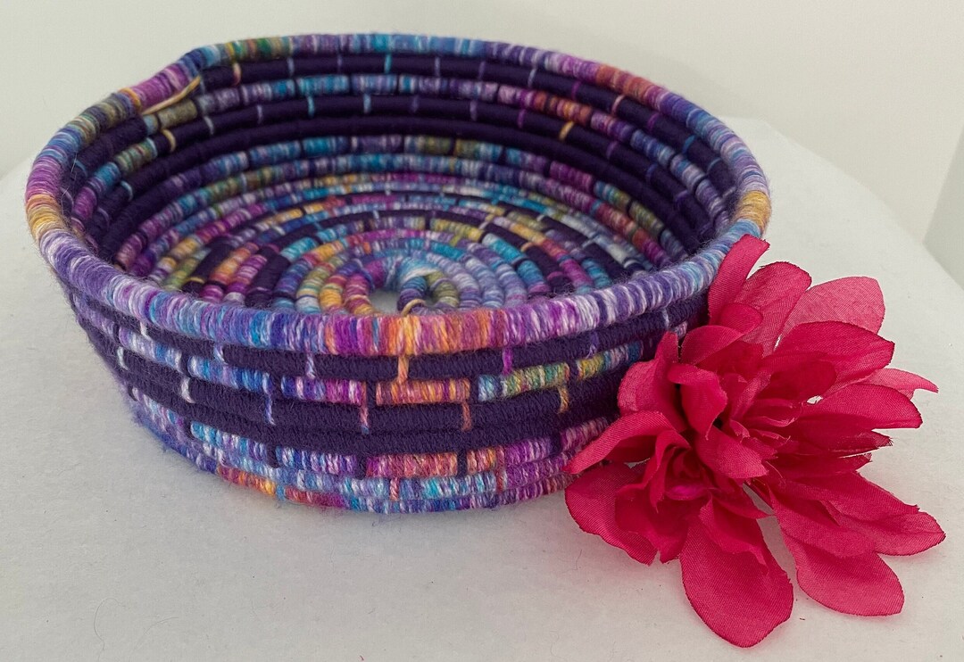 Eccentric Home Decor Woven Basket Purple Home Decor Gifts Gift for the ...