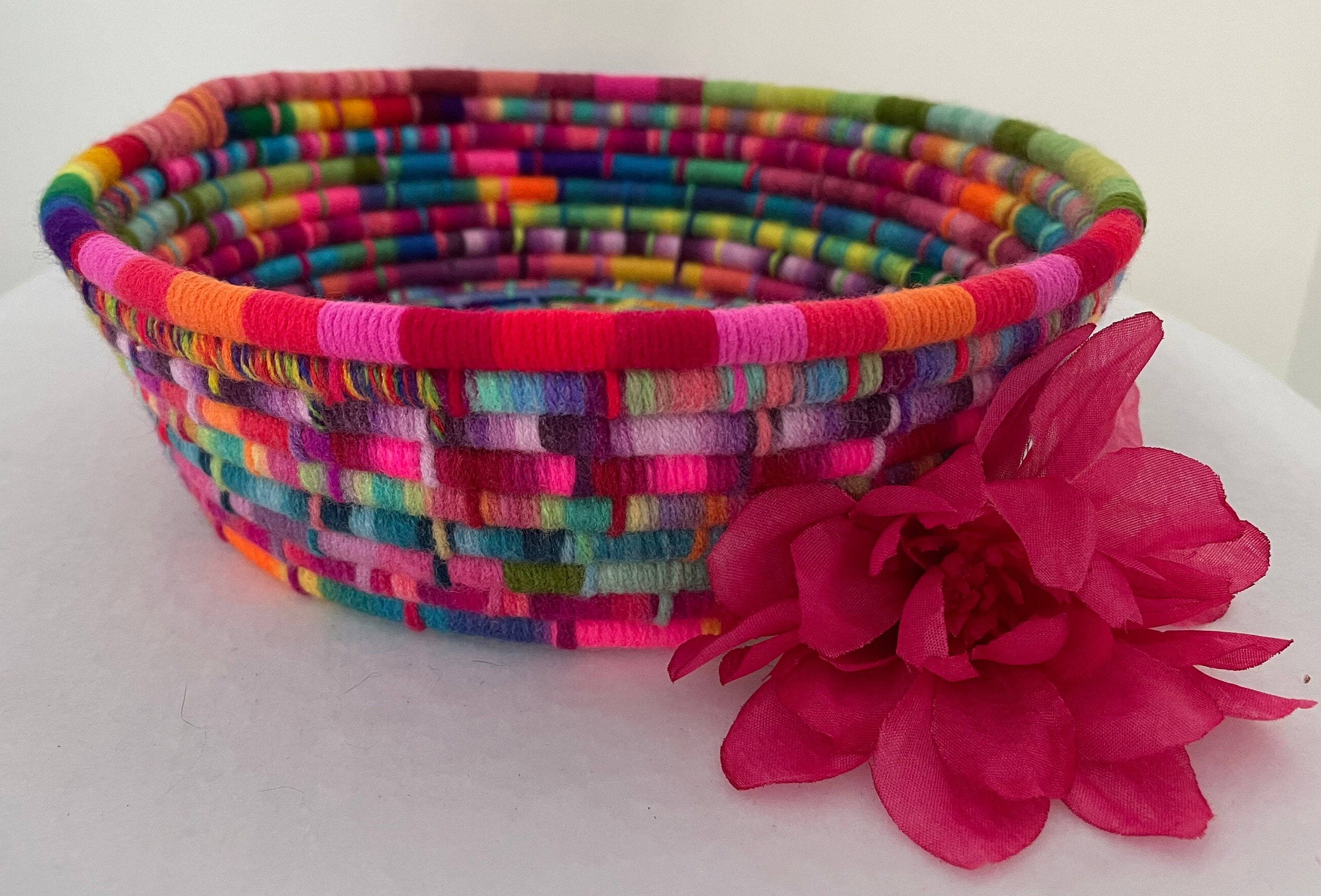 Accents for Coffee Table Woven Baskets Eclectic Home Decor Colorful ...