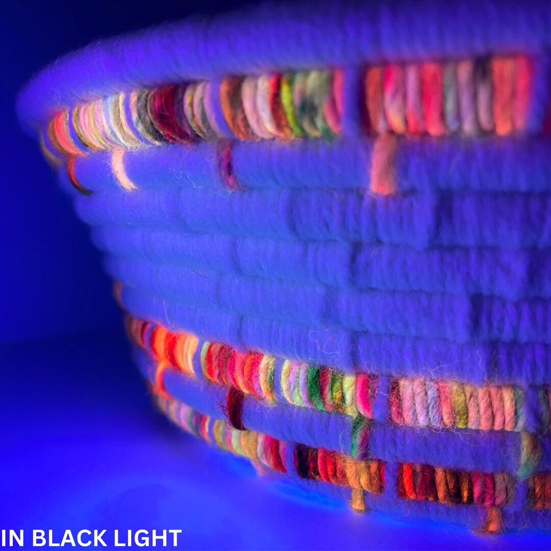 UV Black Light Reactive Basket | Black Light Decor | Black Light ...
