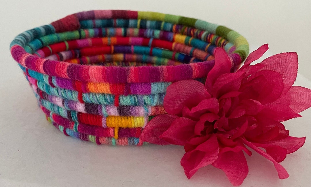 Woven Basket | Home Decor Boho | Small Basket | Hippie Decor | Eclectic ...