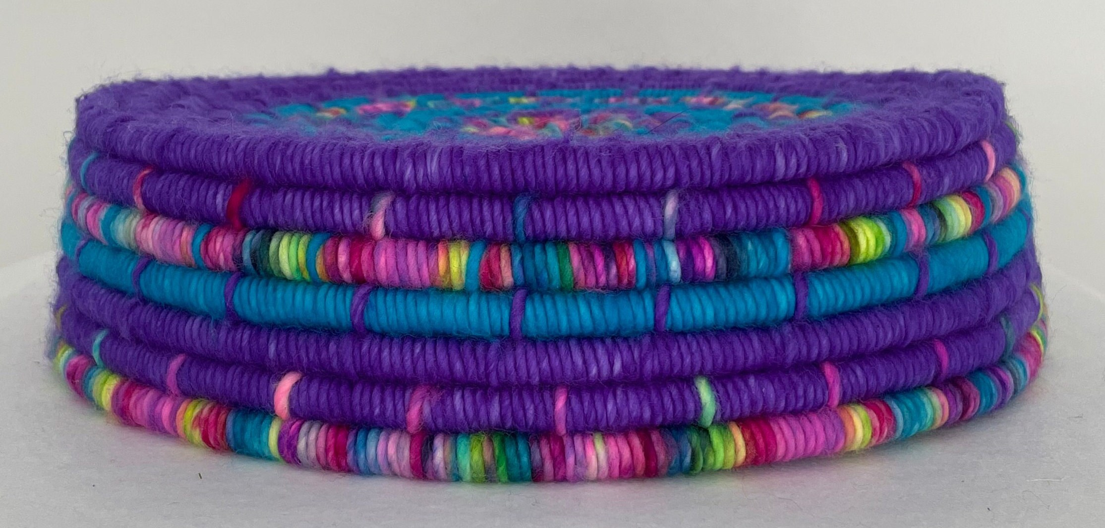 Purple Rope Basket Boho Chic Purple Basket Home Decor Home Accent ...