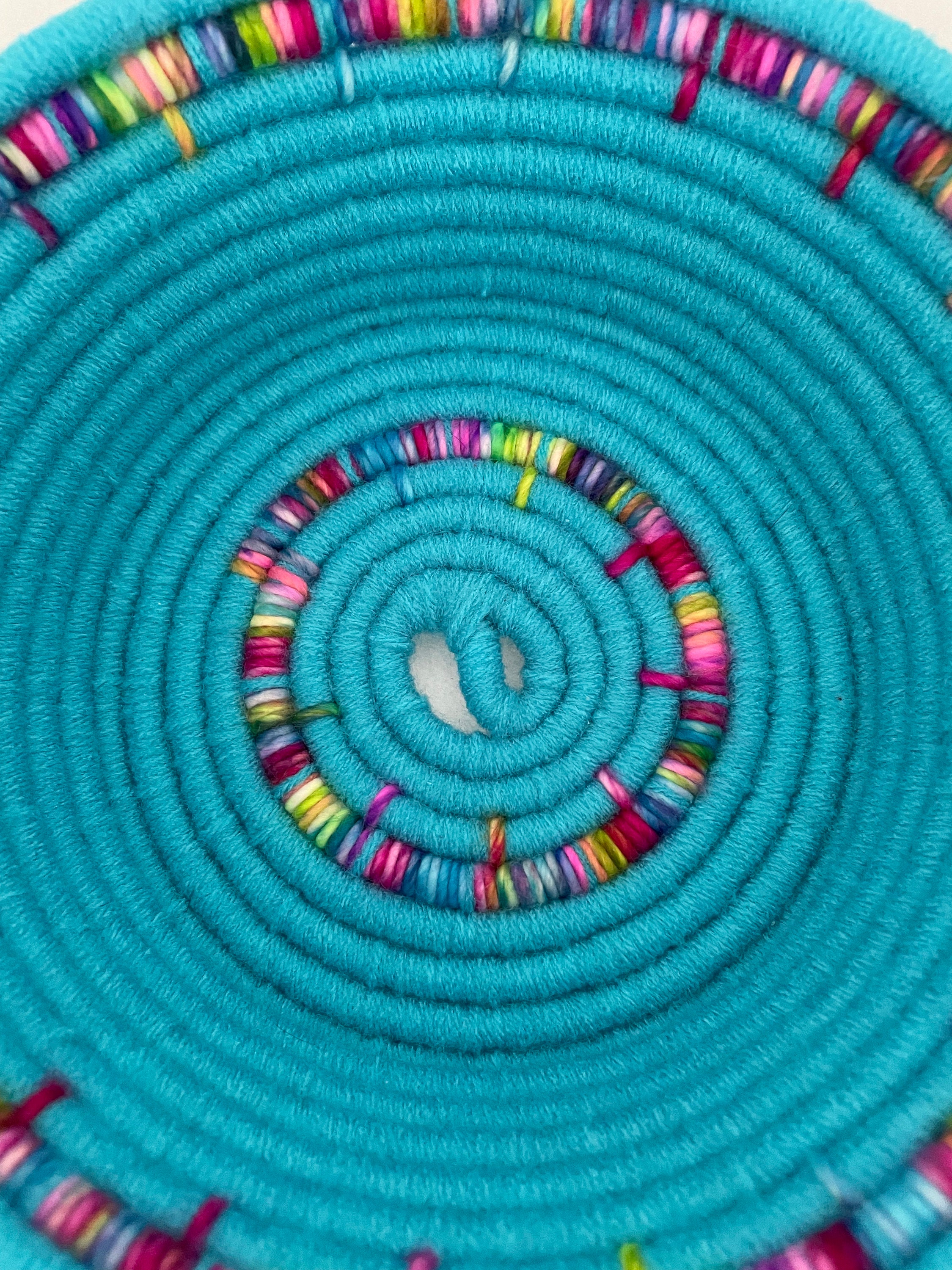 Blue Rope Basket Rope Basket Blue Living Room Decor Apartment Decor ...