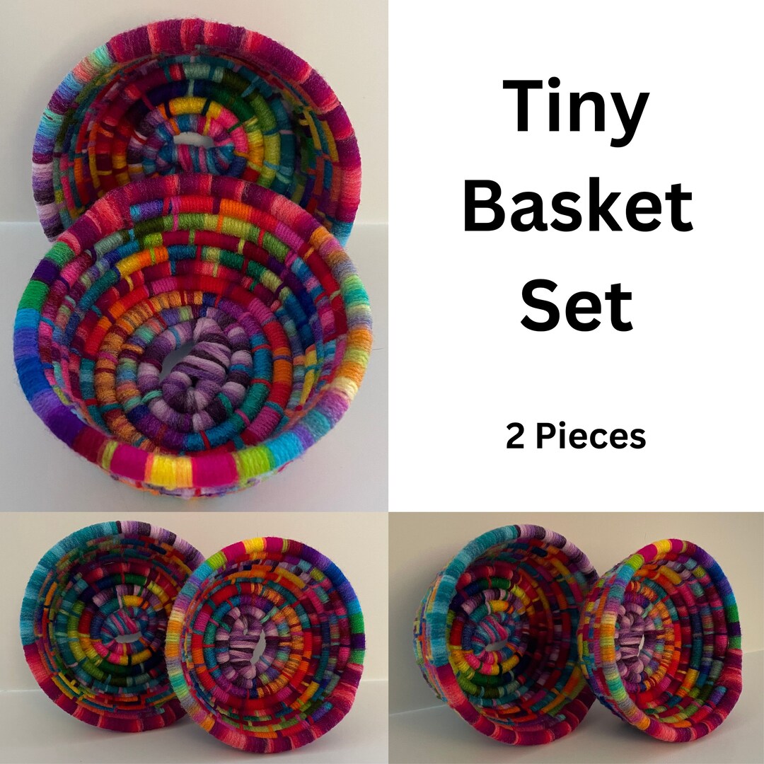 Small Colorful Baskets | Basket Set | Very Small Baskets | Small Woven ...
