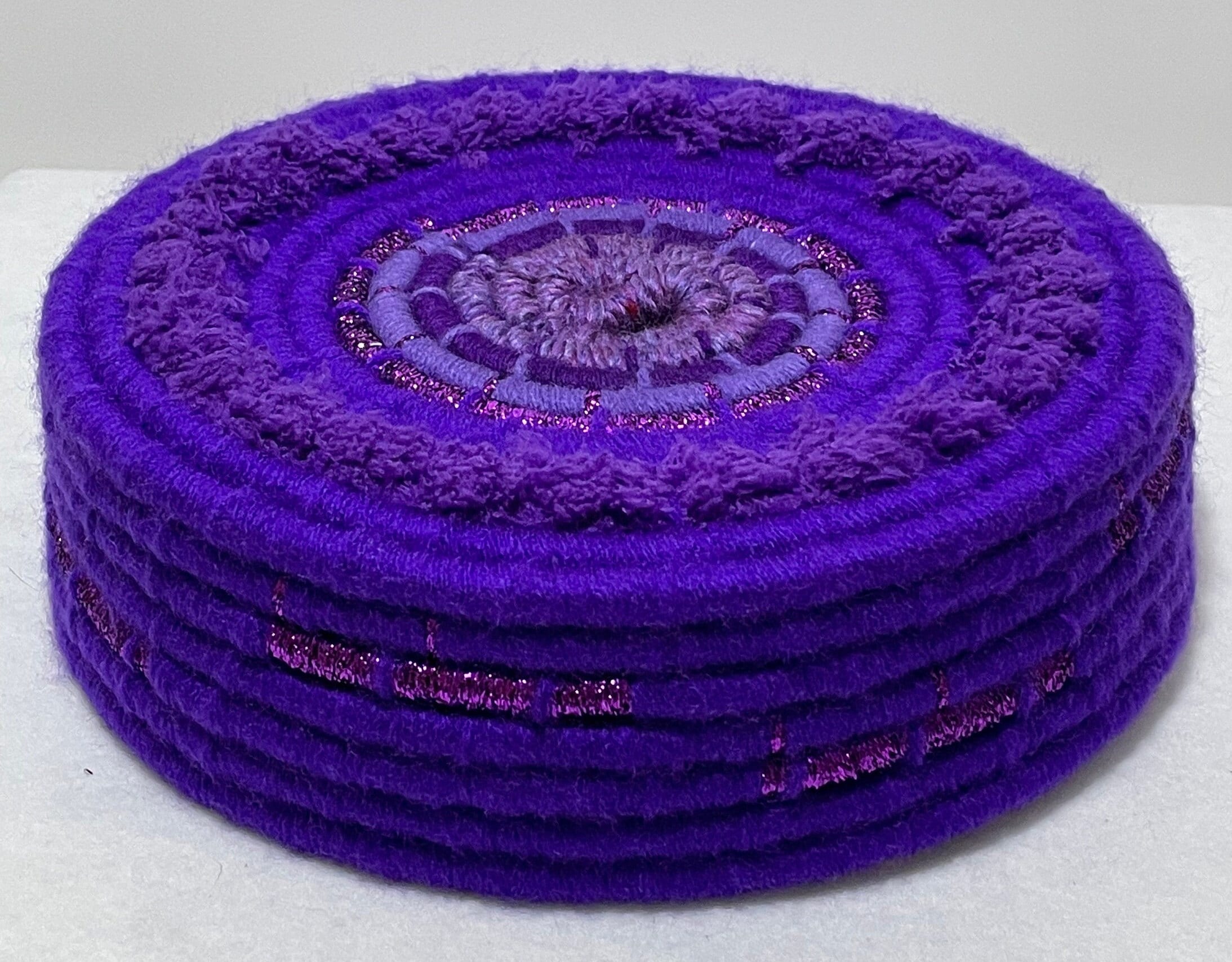 Purple Rope Basket Boho Chic Purple Basket Bohemian Basket Purple ...