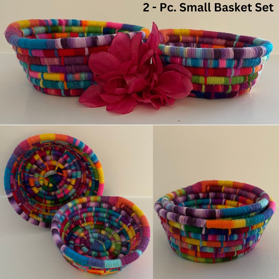 Woven Basket Set | Small Woven Baskets for Shelf | Small Gift Baskets ...