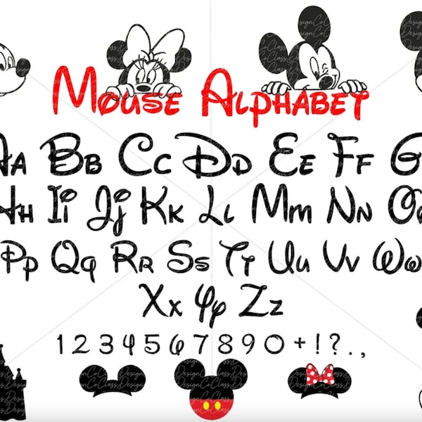 Mickey Font - Etsy