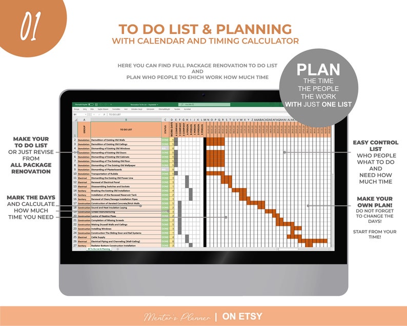 Renovation To do List And Planning Template Renovation Project Renovation To do List And Planning Template Renovation Project