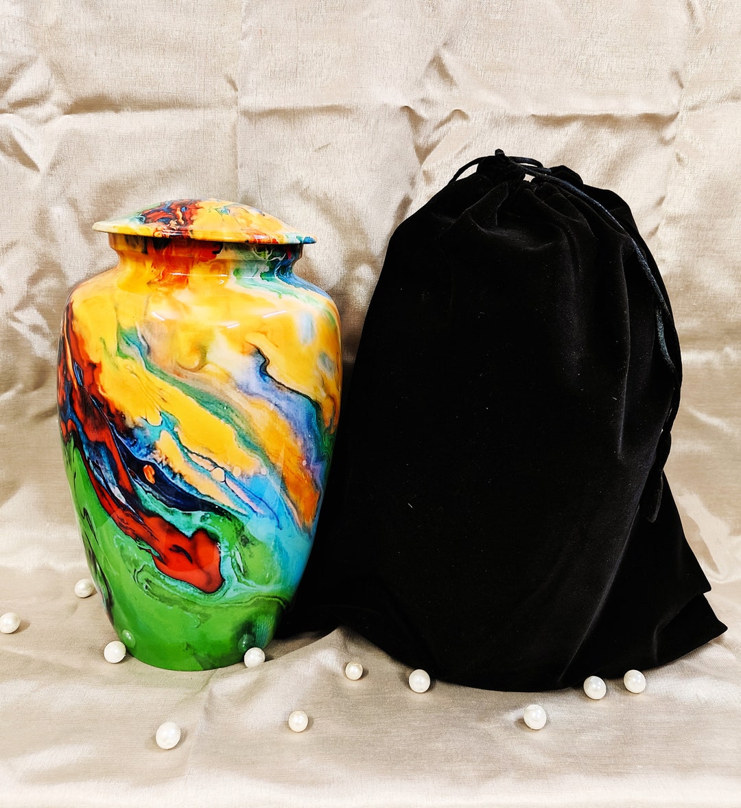 Handmade Rainbow Cremation Urn for Human Ashes - 200 Cubic Inch - Etsy