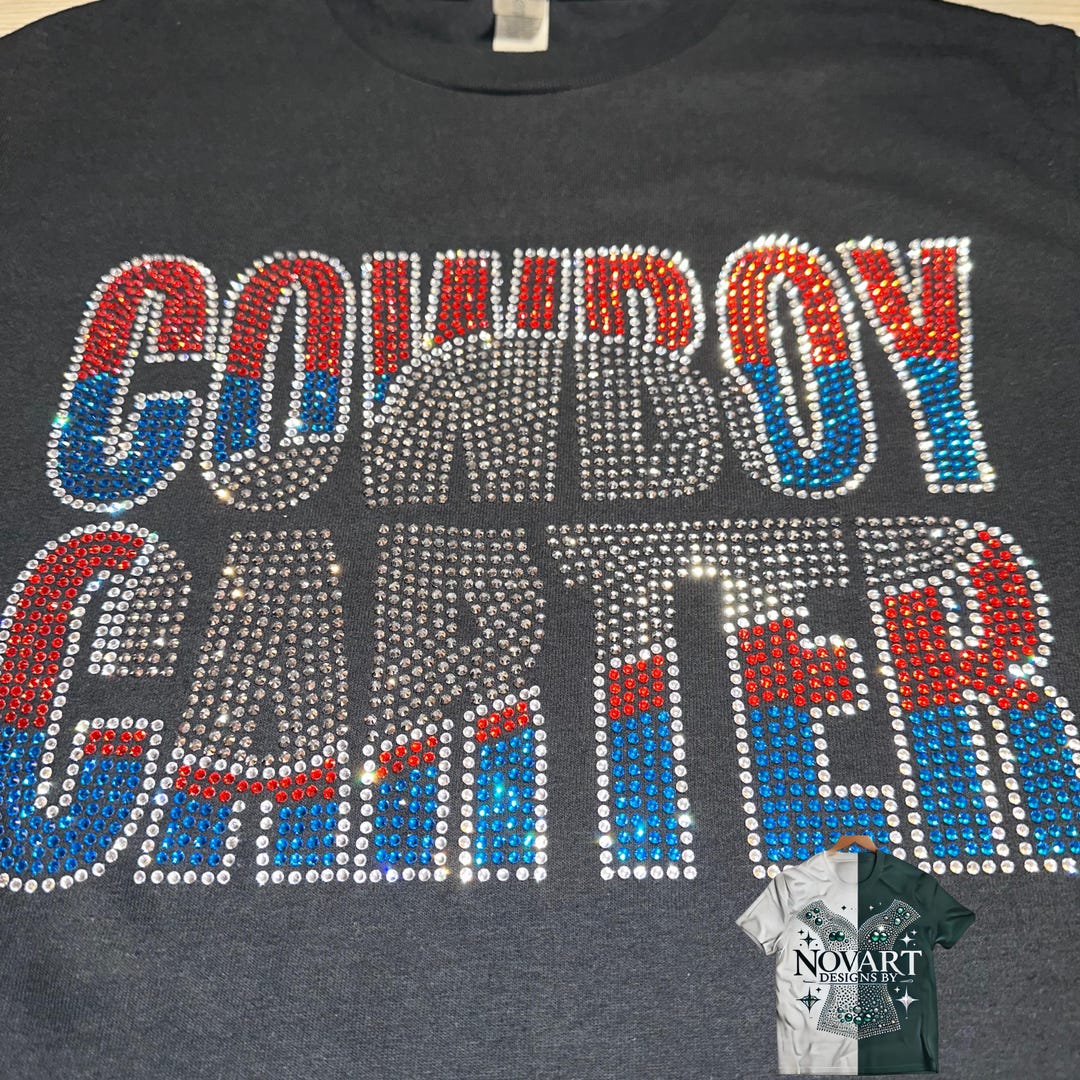 C. Carter Inspired - Black or White Rhinestone Bling T-shirt | Adult ...