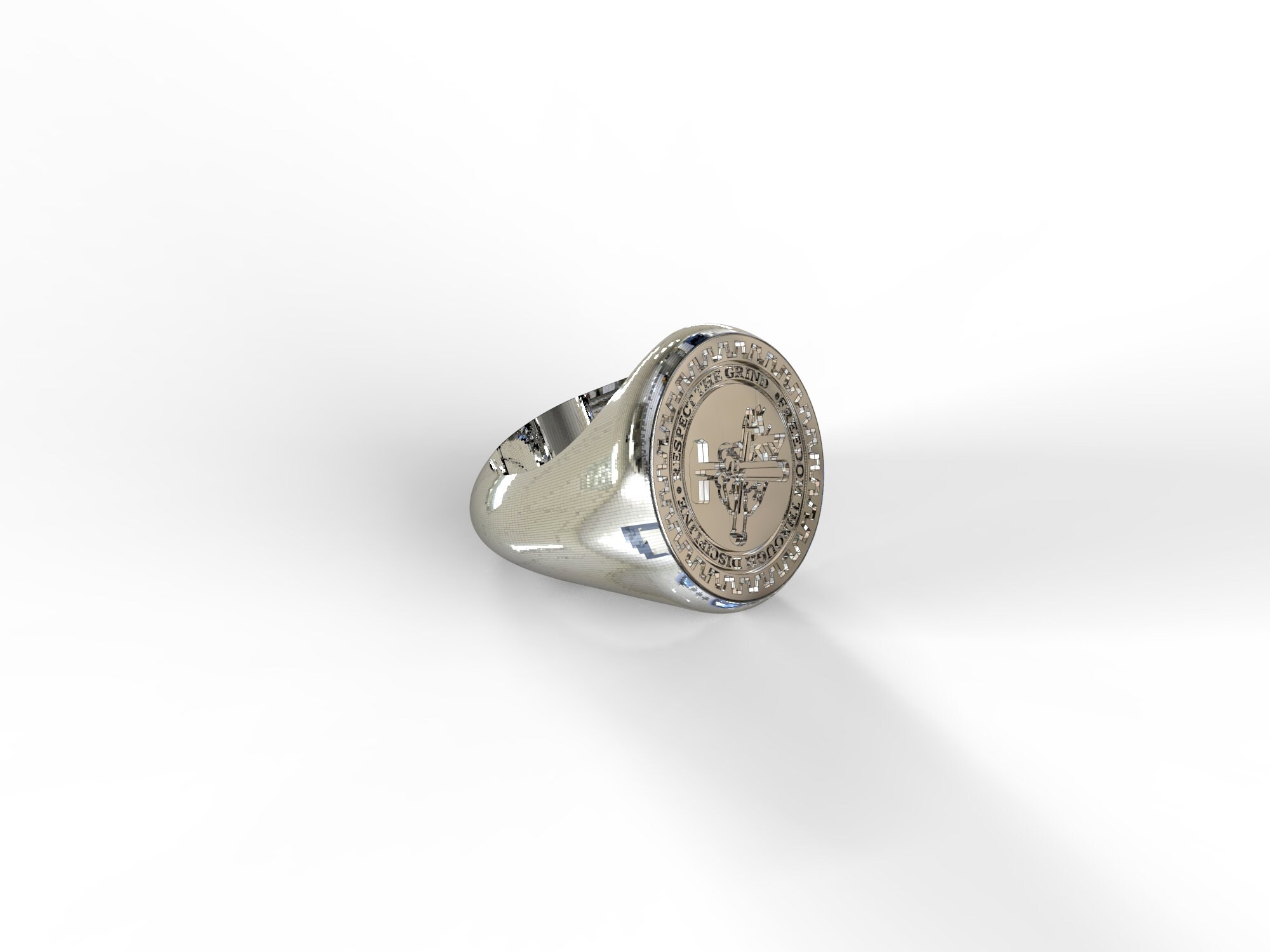 Signet Ring| Respect the Grind | 14k Gold | White Gold |yellow Gold|925 ...