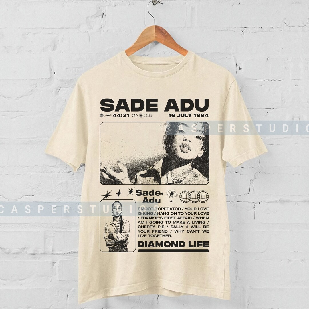 Sade Graphic Adu Music Concert 2023 Shirt, Diamond Life Gift Shirt ...