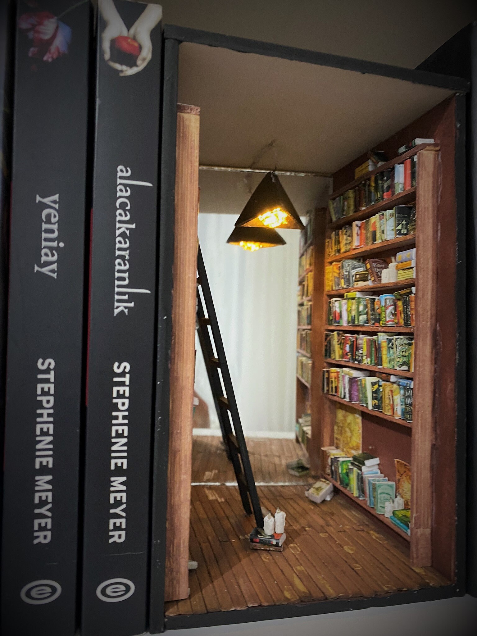 Book Nook Shelf ,miniature Book , Book Shelf, Diorama, - Etsy
