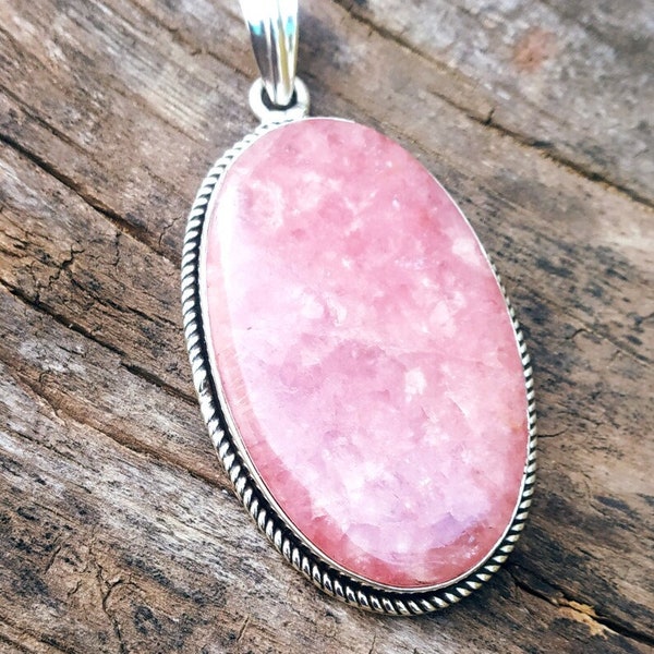 Pink Stone Pendant - Etsy