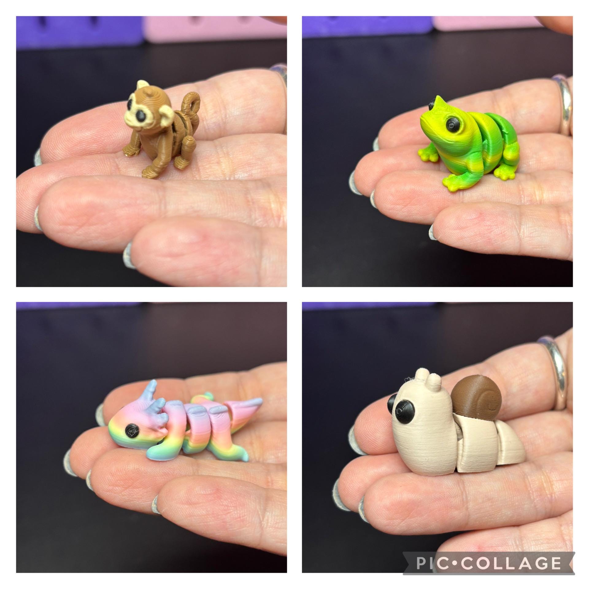 Flexi Fidget Animals | Cute Fidget Animals | 3D Printed Articulated ...
