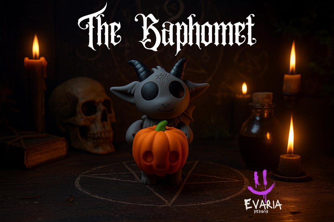 Occult Baphomet Figure – Articulated Gothic Statue, Witchy Pagan Decor ...